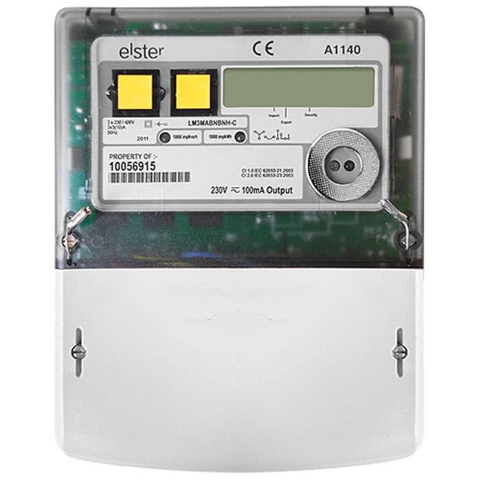 Elster A1140 Three Phase 100 Amp Direct Connected Three Phase Meter ...